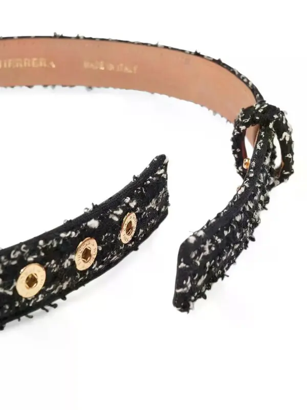 Carolina Herrera Tweed Bow Belt