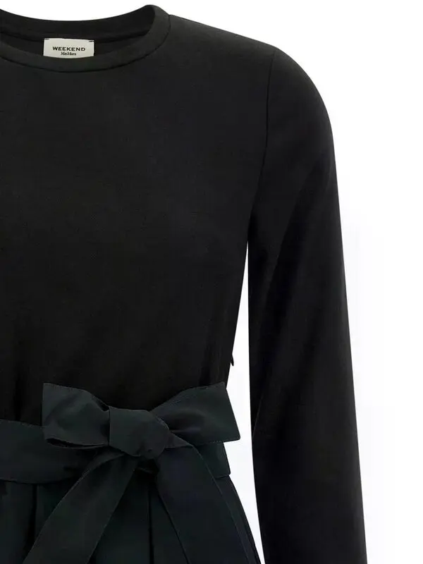 Max Mara Jacquard Jersey And Taffeta Dress