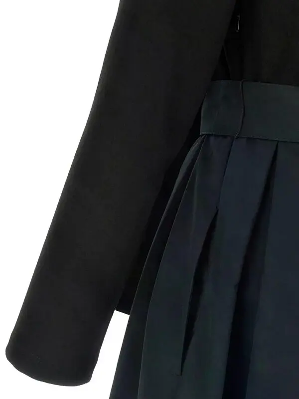 Max Mara Jacquard Jersey And Taffeta Dress
