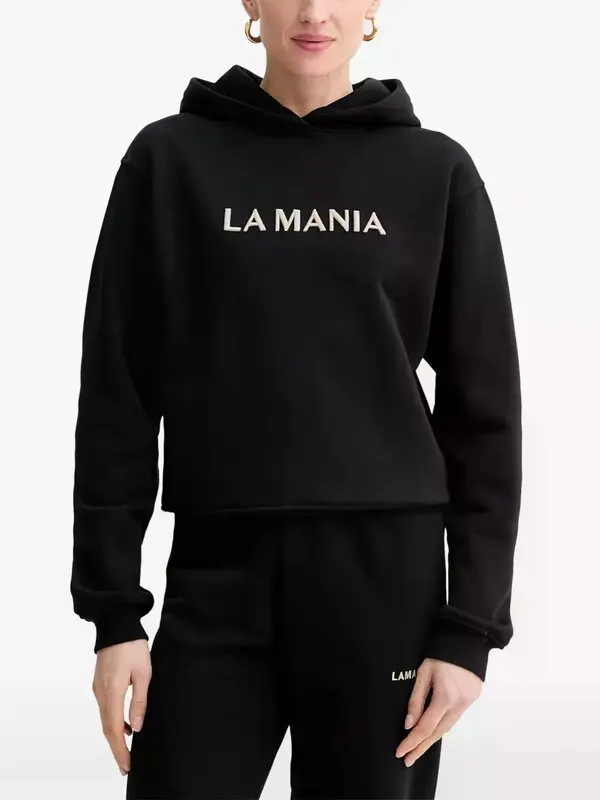 LA MANIA Logo-embroidered Hoodie