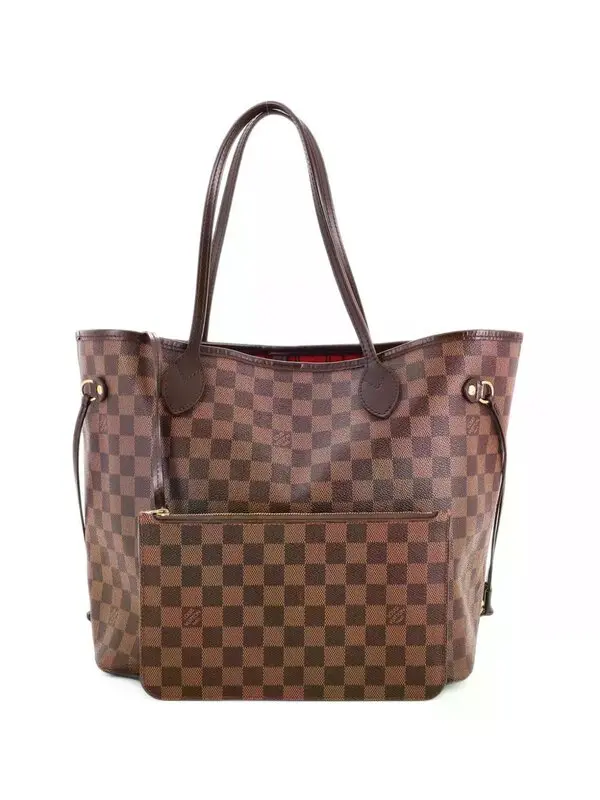 LOUIS VUITTON Neverfull Damier Mm Tote Bag - Brown