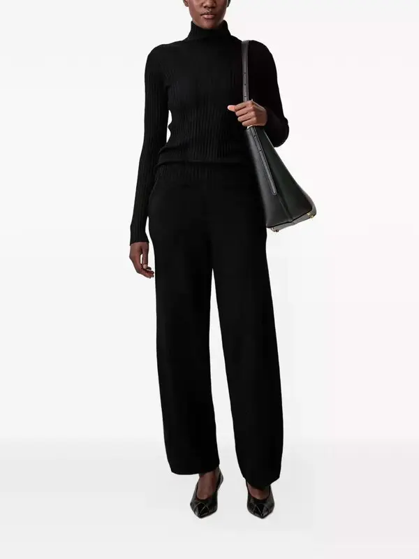 WRSTBHVR Nerian Logo-embroidered Knitted Trousers - Black