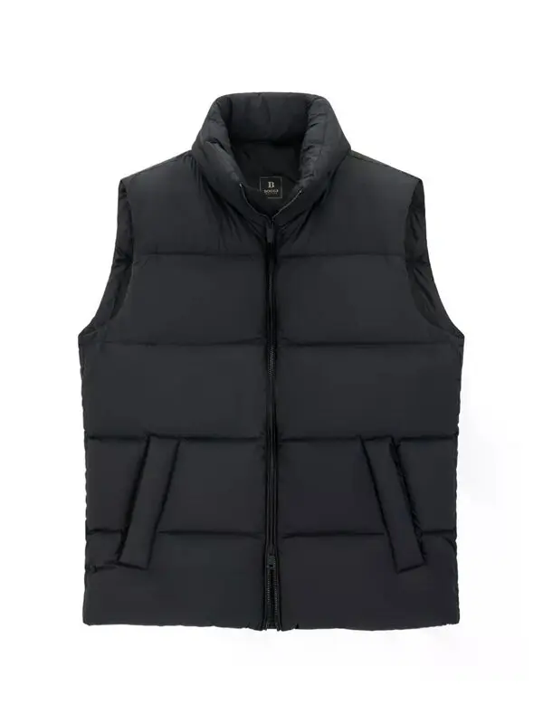 Boggi Milano Gilet In Goose Down Technical Fabric - Black