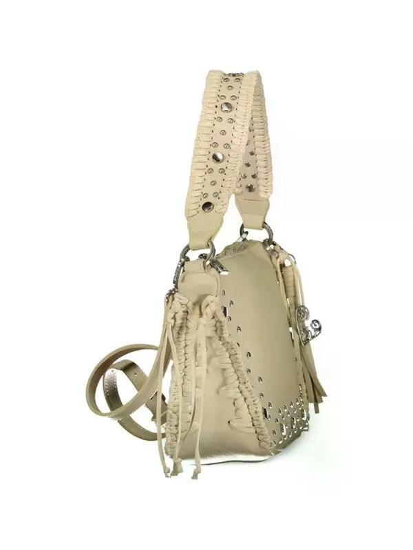 Desigual Medium Studded Braided-handle Shoulder Bag - Neutrals