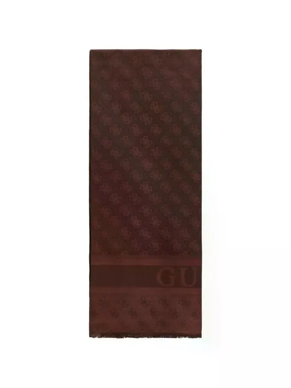 Guess Samantha J4g-printed Kefiah Scarf - Brown