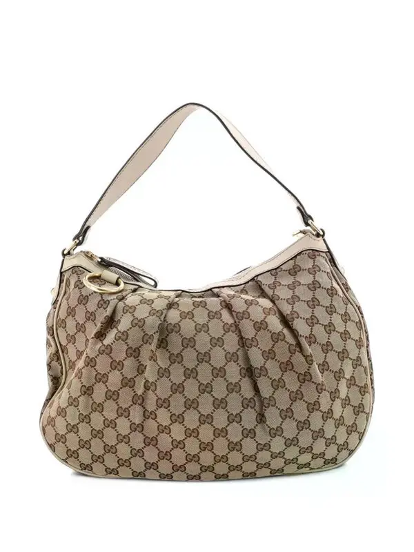 Gucci Sukey Gg Canvas With Leather Medium Hobo Bag