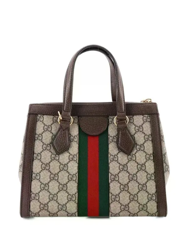 Gucci Ophidia Top Handle Gg Coated Canvas Small Tote Bag