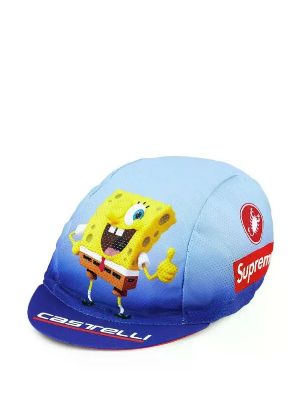 Supreme X Spongebob Squarepants X Castelli Logo-print Cycling Cap