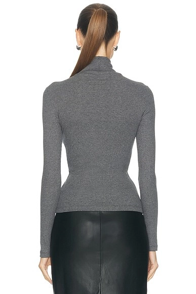 Enza Costa Cashmere Rib Turtleneck Top