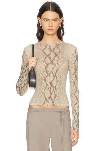 GRLFRND X Sophia Kelly Sheer Crew Neck Tee
