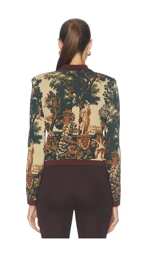 L'Agence Osiris Jacquard Collared Cardigen