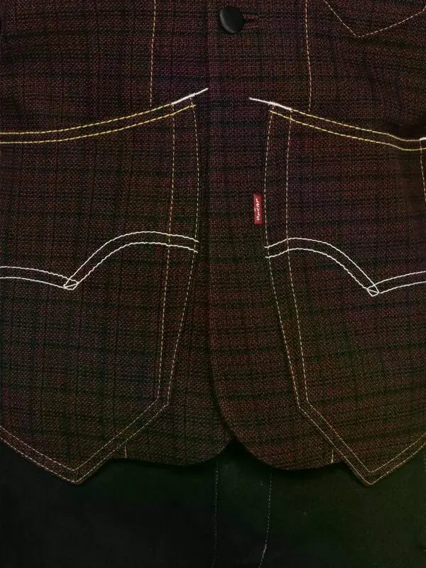 Junya Watanabe X Levi's Check Contrast-stitch Shirt Jacket