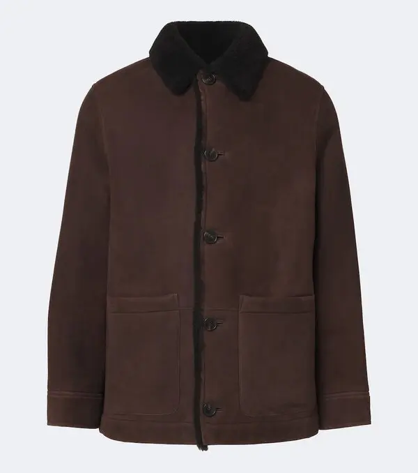 YVES SALOMON Shearling-lined Suede Jacket