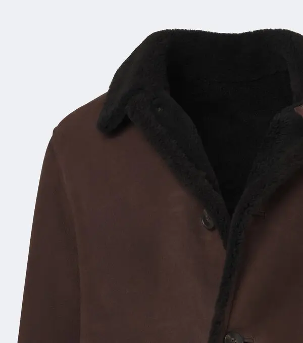 YVES SALOMON Shearling-lined Suede Jacket