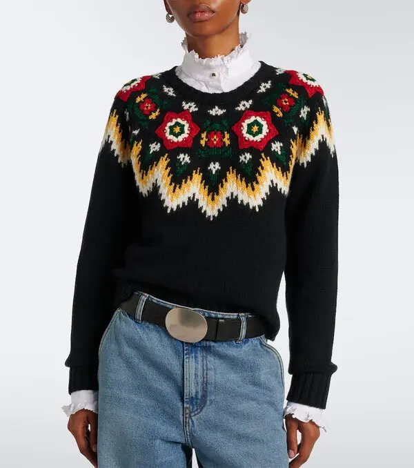 Polo Ralph Lauren Crochet Wool And Cotton Sweater