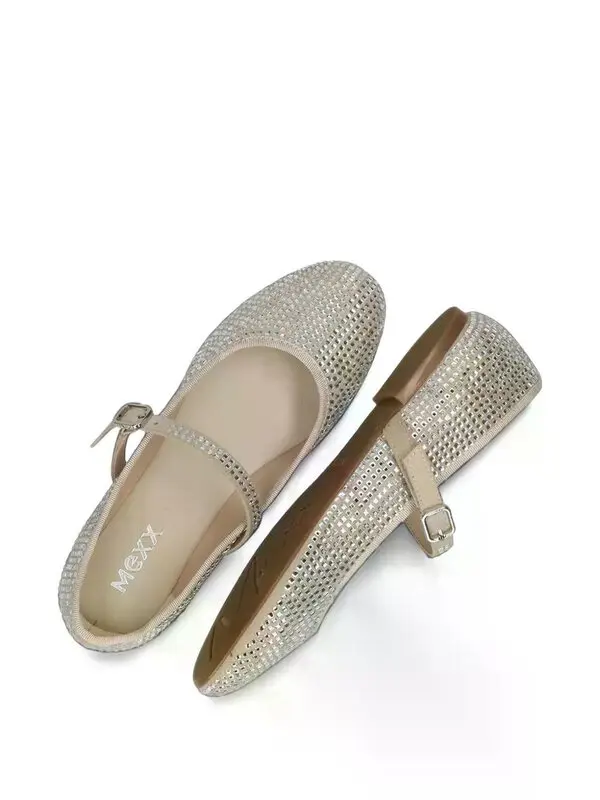 MEXX Crystal-embellished Buckle-strap Ballet Flats