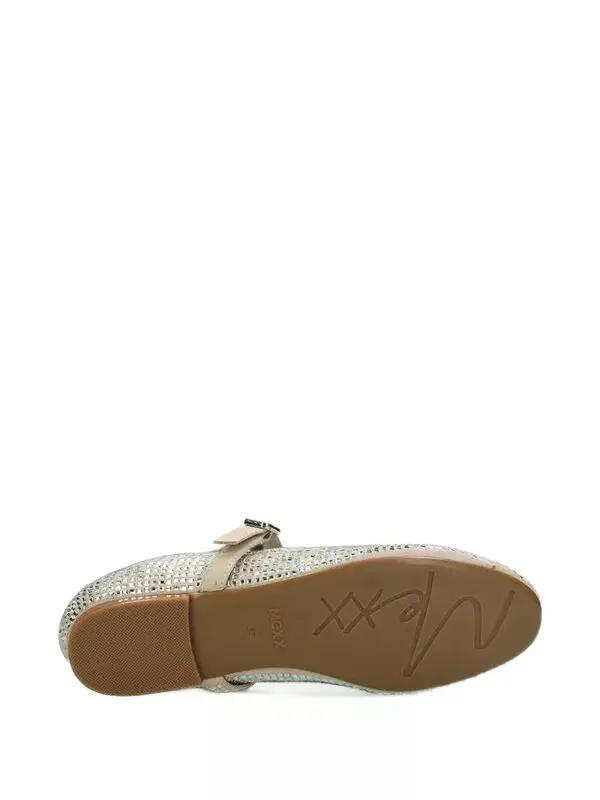 MEXX Crystal-embellished Buckle-strap Ballet Flats