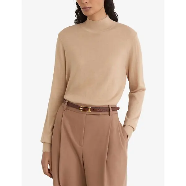 REISS Rina Roll-neck Merino-wool Jumper