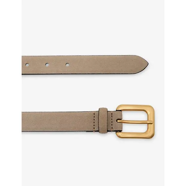 REISS Beatrice Suede Buckle Belt