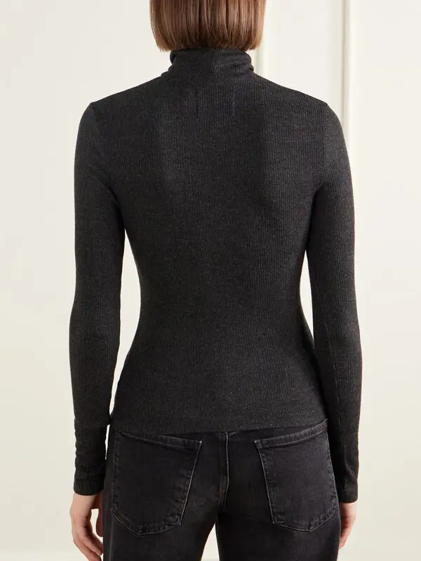 Citizens Of Humanity Caradene Ribbed Jersey Turtleneck Top