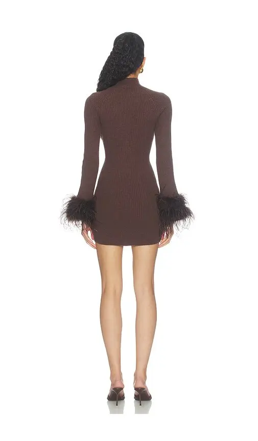 LOVERS AND FRIENDS Jaymie Feather Mock Neck Dress
