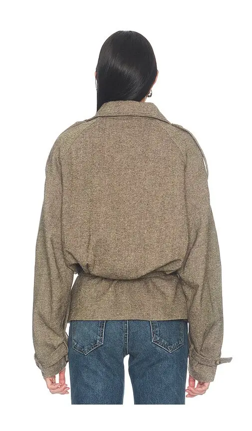 CUBIC LONDON Double-breasted Wool Blend Coat