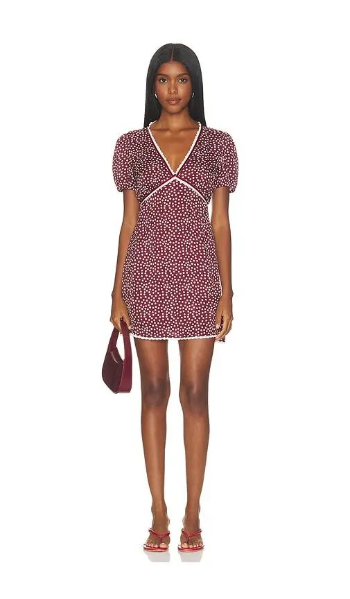 Good American The Woven V Neck Dress