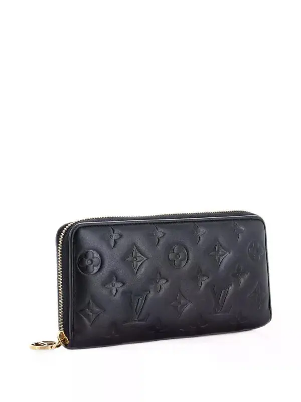 LOUIS VUITTON Coussin Zippy Wallet Monogram Embossed Lambskin Small Wallets