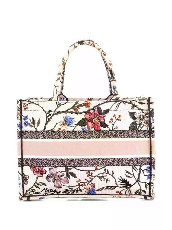 Dior Book Embroidered Canvas Medium Tote Bag