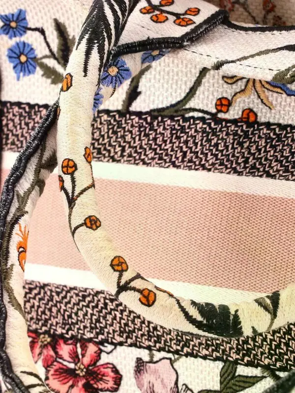 Dior Book Embroidered Canvas Medium Tote Bag