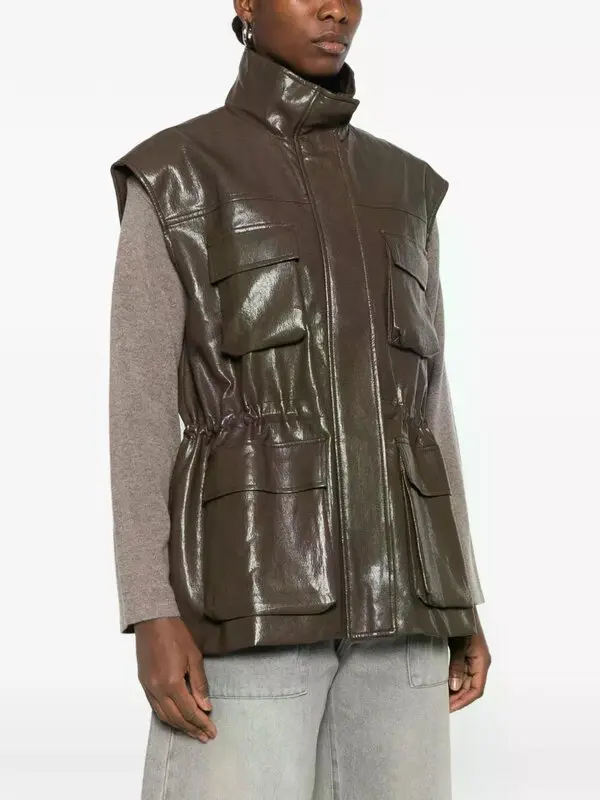 ELEH High-neck Drawstring Gilet