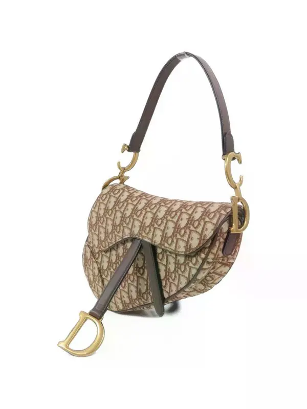 Dior Medium Saddle Oblique Canvas Shoulder Bag