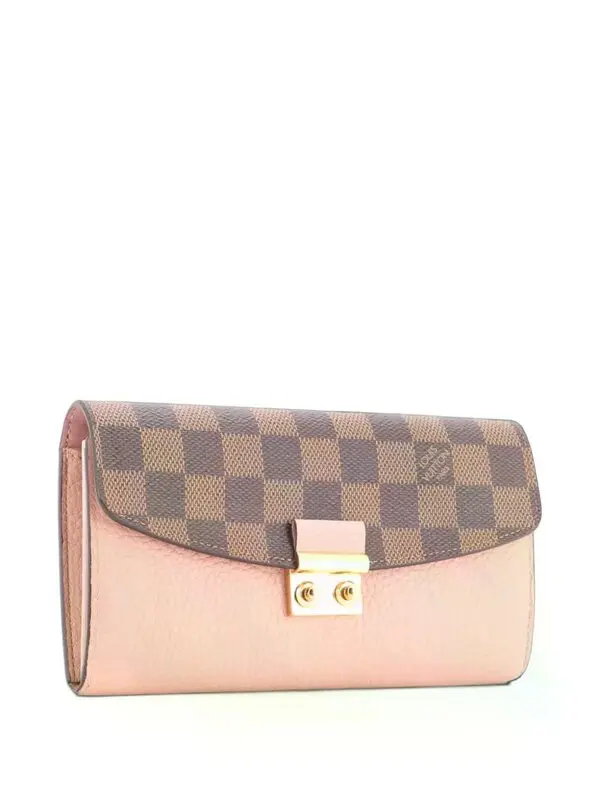 LOUIS VUITTON Croisette Wallet Damier And Leather Small Wallets