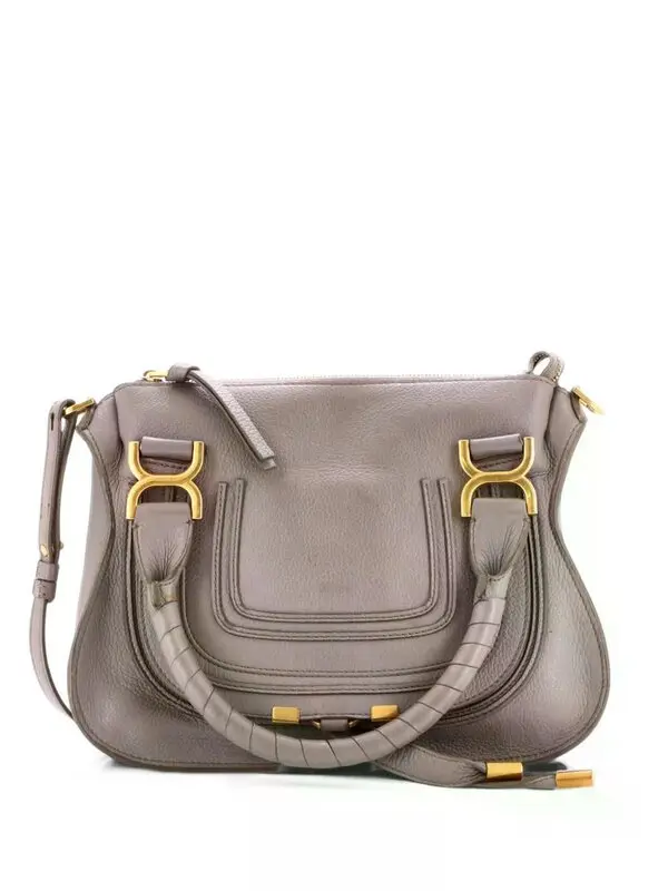 Chloé Marcie Leather Small Satchel - Grey