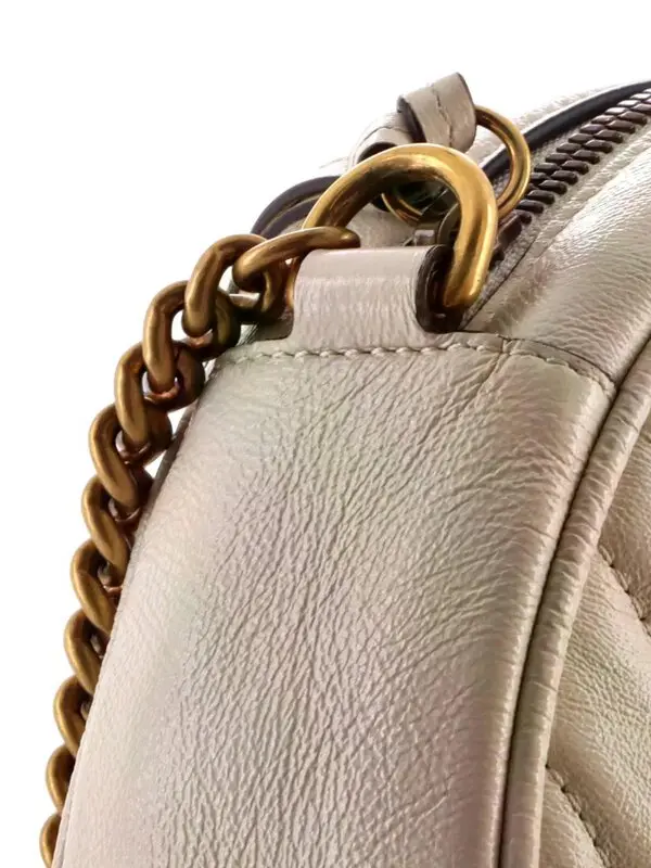 Gucci Gg Marmont Round Shoulder Bag Matelasse Leather Mini Crossbody Bag