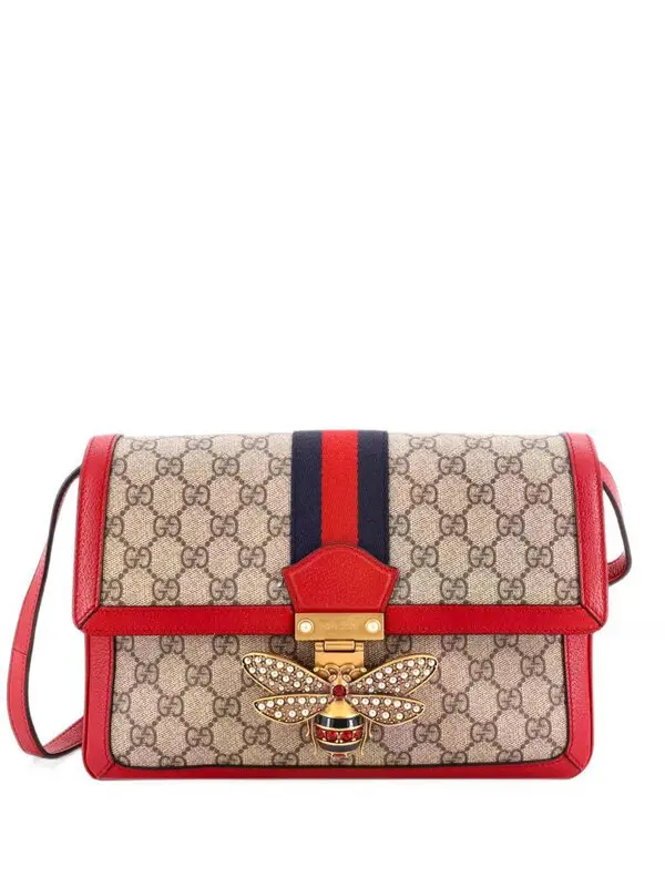 Gucci Queen Margaret Shoulder Bag Gg Coated Canvas Medium Crossbody Bag - Brown