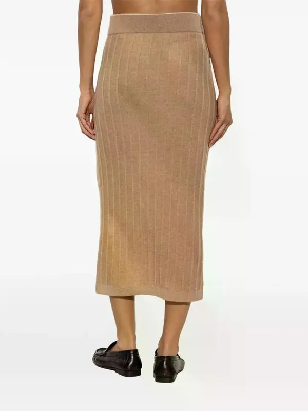 Paul & Shark Ribbed-knit Button-down Skirt