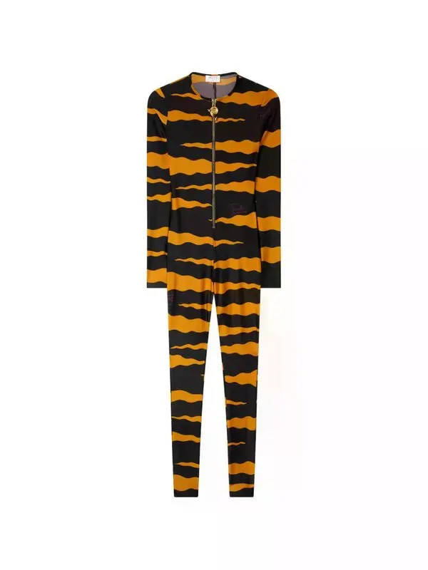 Emilio Pucci Fiamme-print Lycra Jumpsuit - Black