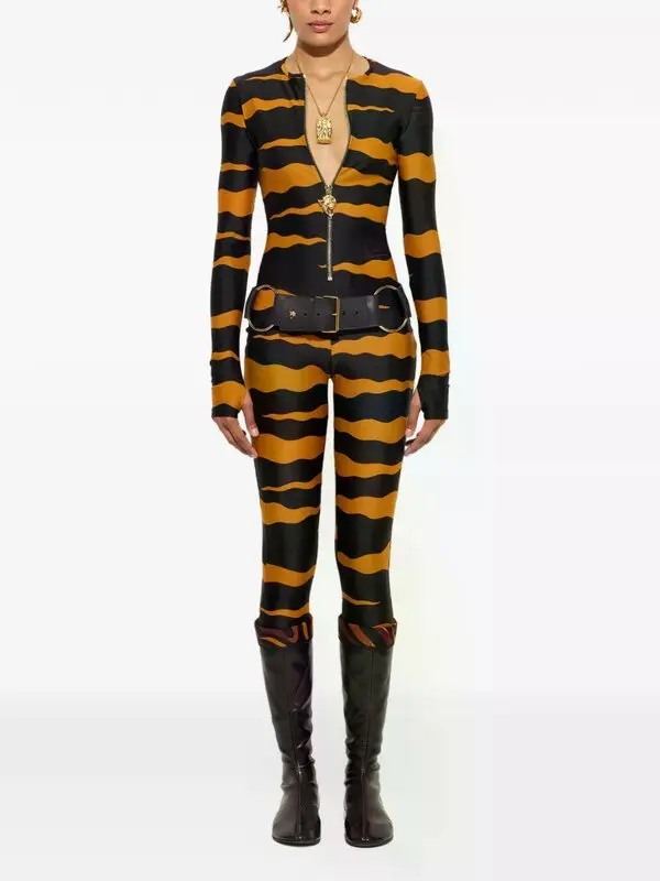 Emilio Pucci Fiamme-print Lycra Jumpsuit