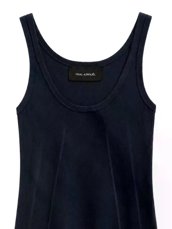 Yigal Azrouël Fine-rib Tank Top - Blue