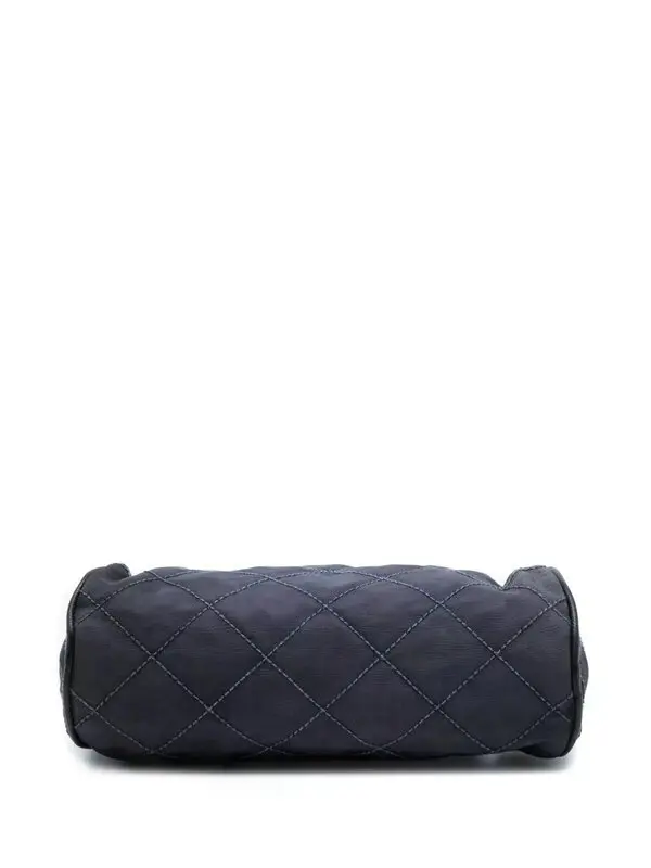 Prada 2000-2013 Impuntu Tessuto Barrel Pochette Shoulder Bag