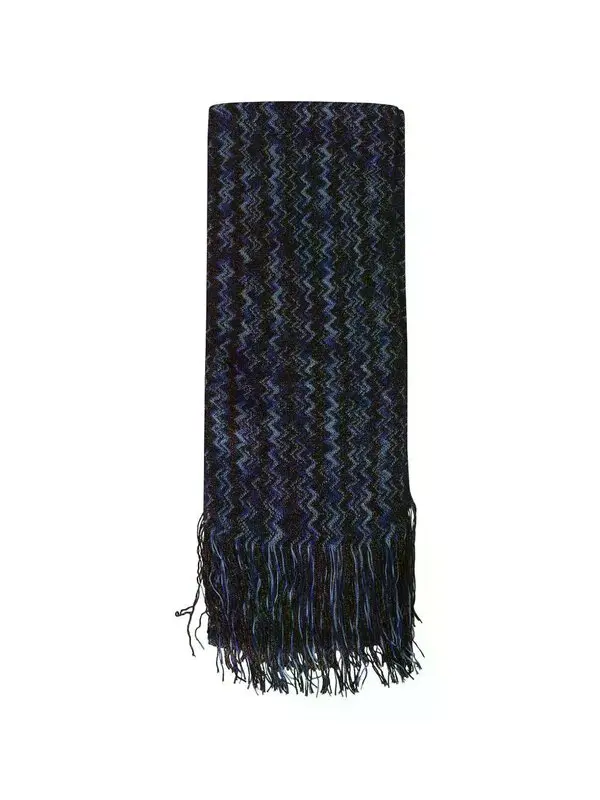 Missoni Zigzag-pattern Fringed Scarf