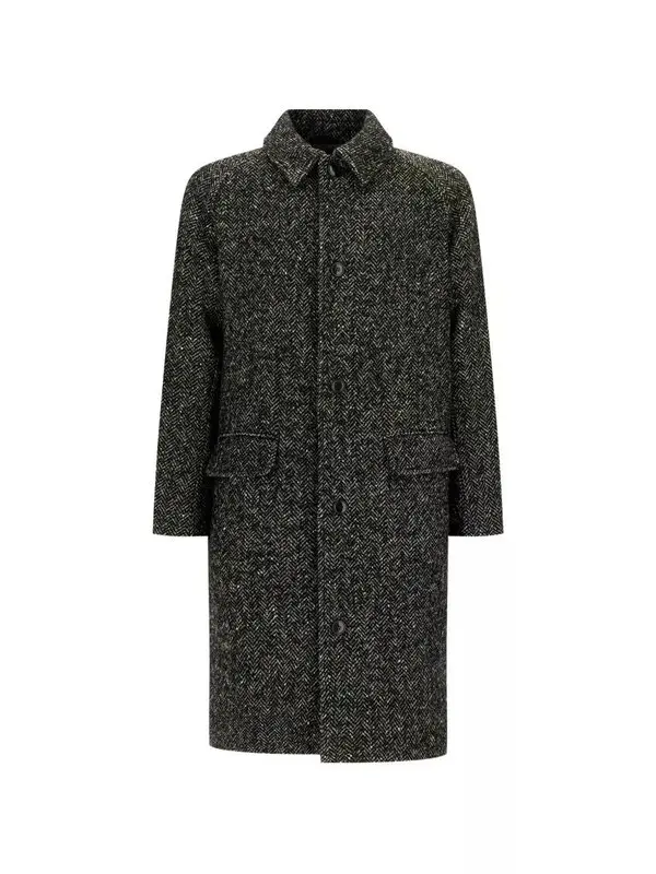 SEBAGO Herringbone-pattern Single-breasted Coat