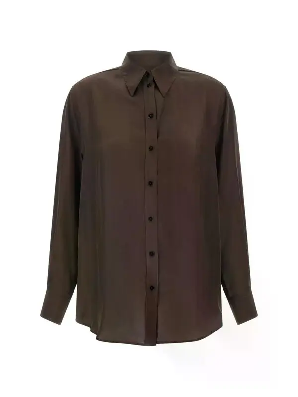 XACUS Frankie Silk Shirt - Brown