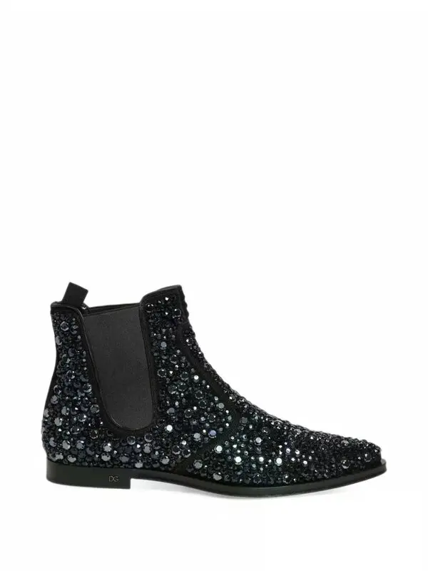 Dolce & Gabbana Crystal-embellished Chelsea Boots