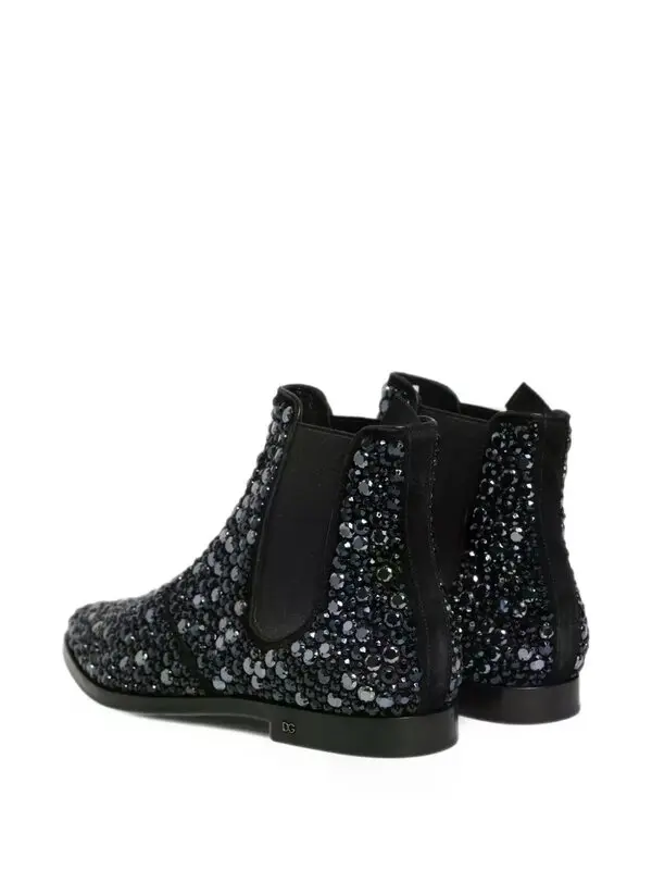 Dolce & Gabbana Crystal-embellished Chelsea Boots