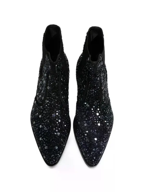 Dolce & Gabbana Crystal-embellished Chelsea Boots
