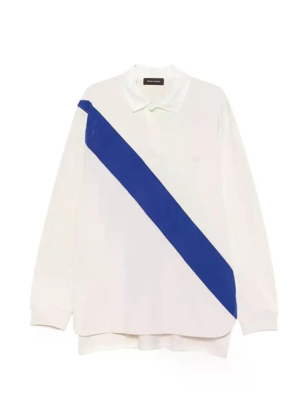 WALES BONNER Prism Diagonal-stripe Polo Shirt - Neutrals