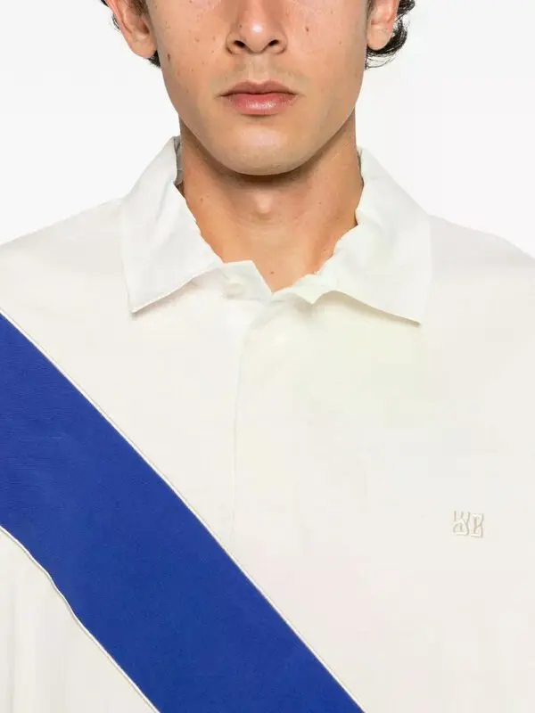 WALES BONNER Prism Diagonal-stripe Polo Shirt
