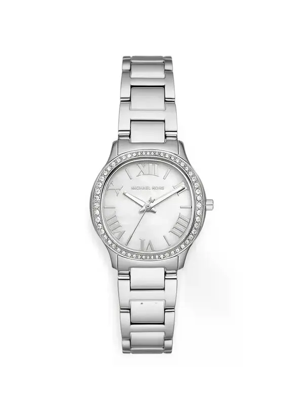 Michael Kors Mini Sage Pavé Silver-tone Watch